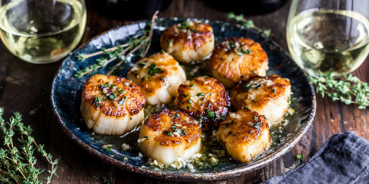 Three French Hens: Pan-Seared Scallops with Lemon Butter – Vinodivino